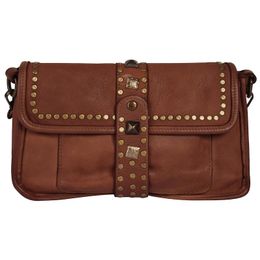 Samantha Look Henkeltasche echt Leder, Made in Italy cognac