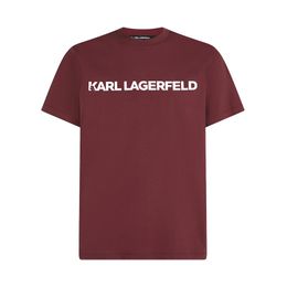 K by KARL LAGERFELD Karl Lagerfeld T-Shirt Herren Gr&ouml;&szlig;e XS bordeaux / wei&szlig;