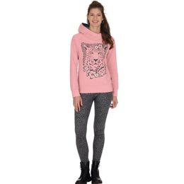 TRIGEMA Sweater »Homewear Set mit Leoparden-Print« puder-melange XL XL Figurumspielender Schnitt