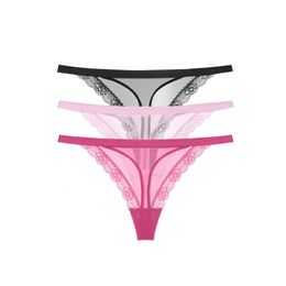 Dorina String Damen Gr&ouml;&szlig;e XL pink / rosa / schwarz