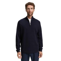 Tom Tailor Troyer mit Logo Stickerei Knitted Navy Melange M M Strickpullover von Tom Tailor DENIM
