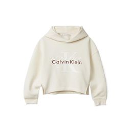 Calvin Klein Jeans Sweatshirt M&auml;dchen Gr&ouml;&szlig;e 152 elfenbein / karminrot / wei&szlig;