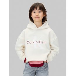 Calvin Klein Jeans Sweatshirt M&auml;dchen Gr&ouml;&szlig;e 152 elfenbein / karminrot / wei&szlig;