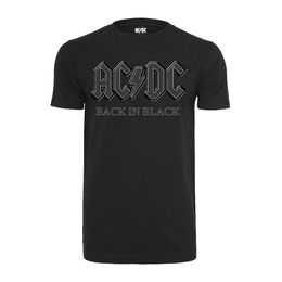 Mister Tee Shirt 'ACDC Back In Black' Herren Gr&ouml;&szlig;e XXXL silbergrau / schwarz / wei&szlig;