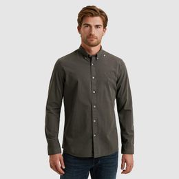 PME-Legend PME LEGEND Langarmhemd mit Logo Stickerei forged iron 5XL - N-Gr N-Gr 5XL Langarmhemd von PME Legend