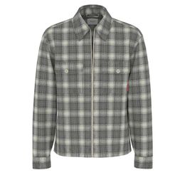 JOOP! JOOP JEANS Langarmhemd »Hacket-W« mit Karomuster Natural XL - N-Gr N-Gr XL Trendiges Hemd mit Reißverschluss von JOOP Jeans