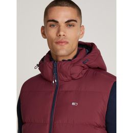 Tommy Jeans Steppweste »TJM ESSENTIAL DOWN VEST EXT« abnehmbare Kapuze mit Kordelzug Deep Rouge XL XL Weste von Tommy Jeans