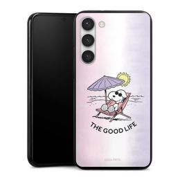DeinDesign Galaxy S23+ Handy Silikon H&uuml;lle Case schwarz Handyh&uuml;lle Snoopy Official Licensed Product Peanuts