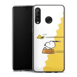 DeinDesign Huawei P30 Lite Handy Silikon H&uuml;lle Case transparent Handyh&uuml;lle Snoopy Peanuts Children Silikon Case