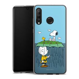 DeinDesign Huawei P30 Lite Handy Silikon H&uuml;lle Case transparent Handyh&uuml;lle Peanuts Children Snoopy Silikon Case