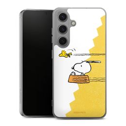 DeinDesign Galaxy S25 Handy Silikon H&uuml;lle Case transparent Handyh&uuml;lle Snoopy Peanuts Children Silikon Case