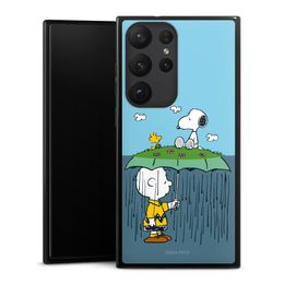 DeinDesign Galaxy S23 Ultra Handy Silikon H&uuml;lle Case schwarz Handyh&uuml;lle Peanuts Children Snoopy
