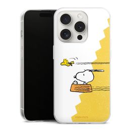 DeinDesign iPhone 15 Pro Handy Slim Case Silikon Handyh&uuml;lle transparent H&uuml;lle extra d&uuml;nn Snoopy Peanuts Children Silikon Slim Case