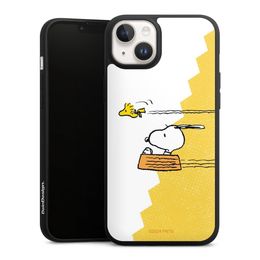 DeinDesign iPhone 14 Handy Premium Silikon H&uuml;lle Handyh&uuml;lle schwarz Case Snoopy Peanuts Children Silikon Premium Case