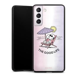 DeinDesign Galaxy S21 FE 5G Handy Hard Case Schutzh&uuml;lle schwarz Smartphone Backcover Snoopy Official Licensed Product Peanuts Hard Case