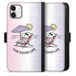 DeinDesign iPhone 11 Handy Klapph&uuml;lle Handyh&uuml;lle aus Kunst Leder schwarz Flip Case Snoopy Official Licensed Product Peanuts Sideflip mit Lasche