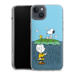 DeinDesign iPhone 14 Plus Handy Silikon H&uuml;lle Case transparent Handyh&uuml;lle Peanuts Children Snoopy Silikon Case