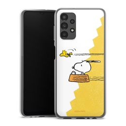 DeinDesign Galaxy A13 4G Handy Silikon H&uuml;lle Case transparent Handyh&uuml;lle Snoopy Peanuts Children Silikon Case