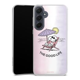 DeinDesign Galaxy A55 5G Handy Slim Case Silikon Handyh&uuml;lle transparent H&uuml;lle extra d&uuml;nn Snoopy Official Licensed Product Peanuts Silikon Slim Case