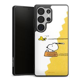 DeinDesign Galaxy S25 Ultra Handy Premium Silikon H&uuml;lle Handyh&uuml;lle schwarz Case Snoopy Peanuts Children Silikon Premium Case