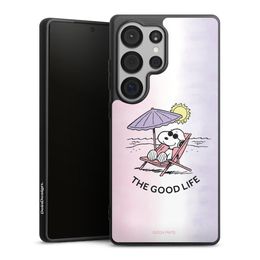 DeinDesign Galaxy S25 Ultra Handy Premium Silikon H&uuml;lle Handyh&uuml;lle schwarz Case Snoopy Official Licensed Product Peanuts Silikon Premium Case