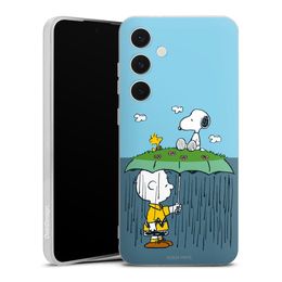 DeinDesign Galaxy S24 FE 5G Handy Silikon H&uuml;lle Case transparent Handyh&uuml;lle Peanuts Children Snoopy Silikon Case