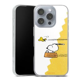 DeinDesign iPhone 16 Pro Handy Silikon H&uuml;lle Case transparent Handyh&uuml;lle Snoopy Peanuts Children Silikon Case