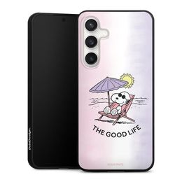 DeinDesign Galaxy S24 FE 5G Handy Premium Silikon H&uuml;lle Handyh&uuml;lle schwarz Case Snoopy Official Licensed Product Peanuts Silikon Premium Case
