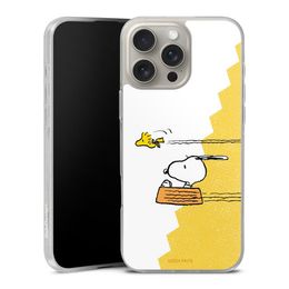 DeinDesign iPhone 16 Pro Max Handy Silikon H&uuml;lle Case transparent Handyh&uuml;lle Snoopy Peanuts Children Silikon Case