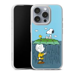 DeinDesign iPhone 16 Pro Handy Silikon H&uuml;lle Case wei&szlig; Handyh&uuml;lle Peanuts Children Snoopy Silikon Case