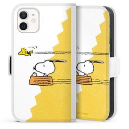 DeinDesign iPhone 12 mini Handy Klapph&uuml;lle Handyh&uuml;lle aus Kunst Leder wei&szlig; Flip Case Snoopy Peanuts Children Sideflip mit Lasche