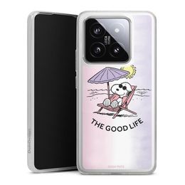 DeinDesign Xiaomi 14T Pro Handy Silikon H&uuml;lle Case transparent Handyh&uuml;lle Snoopy Official Licensed Product Peanuts Silikon Case
