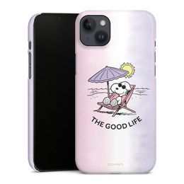 DeinDesign iPhone 14 Plus Handy Premium Case Smartphone Handyh&uuml;lle Schutzh&uuml;lle gl&auml;nzend Snoopy Official Licensed Product Peanuts Premium Case