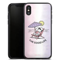 DeinDesign iPhone X Handy Silikon H&uuml;lle Case schwarz Handyh&uuml;lle Snoopy Official Licensed Product Peanuts