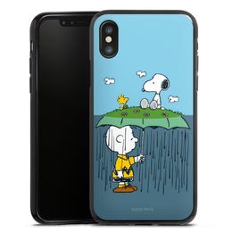 DeinDesign iPhone X Handy Silikon H&uuml;lle Case schwarz Handyh&uuml;lle Peanuts Children Snoopy