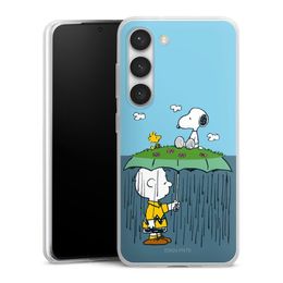 DeinDesign Galaxy S23 Handy Slim Case Silikon Handyh&uuml;lle transparent H&uuml;lle extra d&uuml;nn Peanuts Children Snoopy Silikon Slim Case