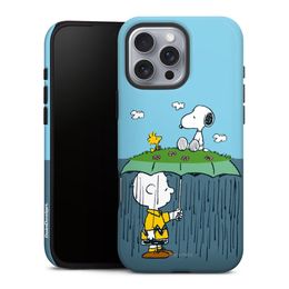 DeinDesign iPhone 16 Pro Max Handy Panzer Handyh&uuml;lle robuste Outdoor H&uuml;lle Schutzh&uuml;lle gl&auml;nzend Peanuts Children Snoopy Tough Case