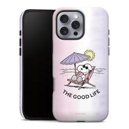 DeinDesign iPhone 16 Pro Max Handy Panzer Handyh&uuml;lle robuste Outdoor H&uuml;lle Schutzh&uuml;lle gl&auml;nzend Snoopy Official Licensed Product Peanuts Tough Case