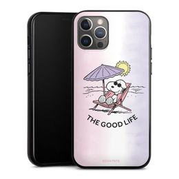 DeinDesign iPhone 12 Pro Handy Silikon H&uuml;lle Case schwarz Handyh&uuml;lle Snoopy Official Licensed Product Peanuts