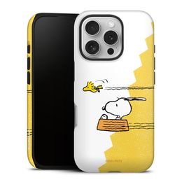DeinDesign iPhone 16 Pro Handy Panzer Handyh&uuml;lle robuste Outdoor H&uuml;lle Schutzh&uuml;lle gl&auml;nzend Snoopy Peanuts Children Tough Case