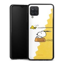 DeinDesign Galaxy A12 Handy Silikon H&uuml;lle Case schwarz Handyh&uuml;lle Snoopy Peanuts Children