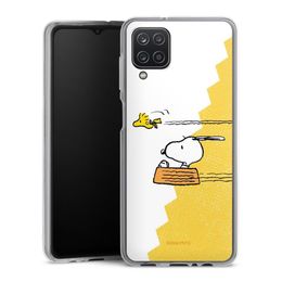 DeinDesign Galaxy A12 Handy Silikon H&uuml;lle Case transparent Handyh&uuml;lle Snoopy Peanuts Children Silikon Case