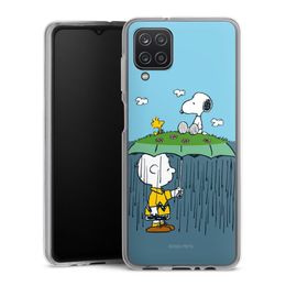 DeinDesign Galaxy A12 Handy Silikon H&uuml;lle Case transparent Handyh&uuml;lle Peanuts Children Snoopy Silikon Case
