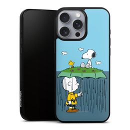 DeinDesign iPhone 16 Pro Max Handy Slim Case extra d&uuml;nn Silikon Handyh&uuml;lle schwarz H&uuml;lle Peanuts Children Snoopy Silikon Slim Case