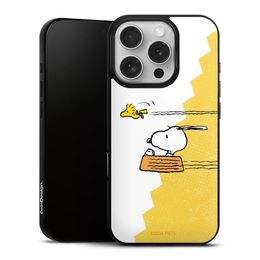 DeinDesign iPhone 16 Pro Handy Slim Case extra d&uuml;nn Silikon Handyh&uuml;lle schwarz H&uuml;lle Snoopy Peanuts Children Silikon Slim Case