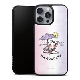 DeinDesign iPhone 16 Pro Max Handy Slim Case extra d&uuml;nn Silikon Handyh&uuml;lle schwarz H&uuml;lle Snoopy Official Licensed Product Peanuts Silikon Slim Case