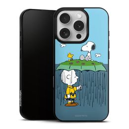 DeinDesign iPhone 16 Pro Handy Slim Case extra d&uuml;nn Silikon Handyh&uuml;lle schwarz H&uuml;lle Peanuts Children Snoopy Silikon Slim Case
