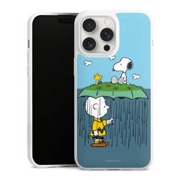 DeinDesign iPhone 15 Pro Max Handy Silikon H&uuml;lle Case wei&szlig; Handyh&uuml;lle Peanuts Children Snoopy Silikon Case
