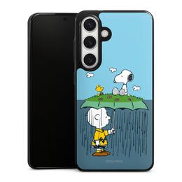 DeinDesign Galaxy S24 Handy Slim Case extra d&uuml;nn Silikon Handyh&uuml;lle schwarz H&uuml;lle Peanuts Children Snoopy Silikon Slim Case