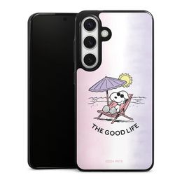 DeinDesign Galaxy S24 Handy Slim Case extra d&uuml;nn Silikon Handyh&uuml;lle schwarz H&uuml;lle Snoopy Official Licensed Product Peanuts Silikon Slim Case